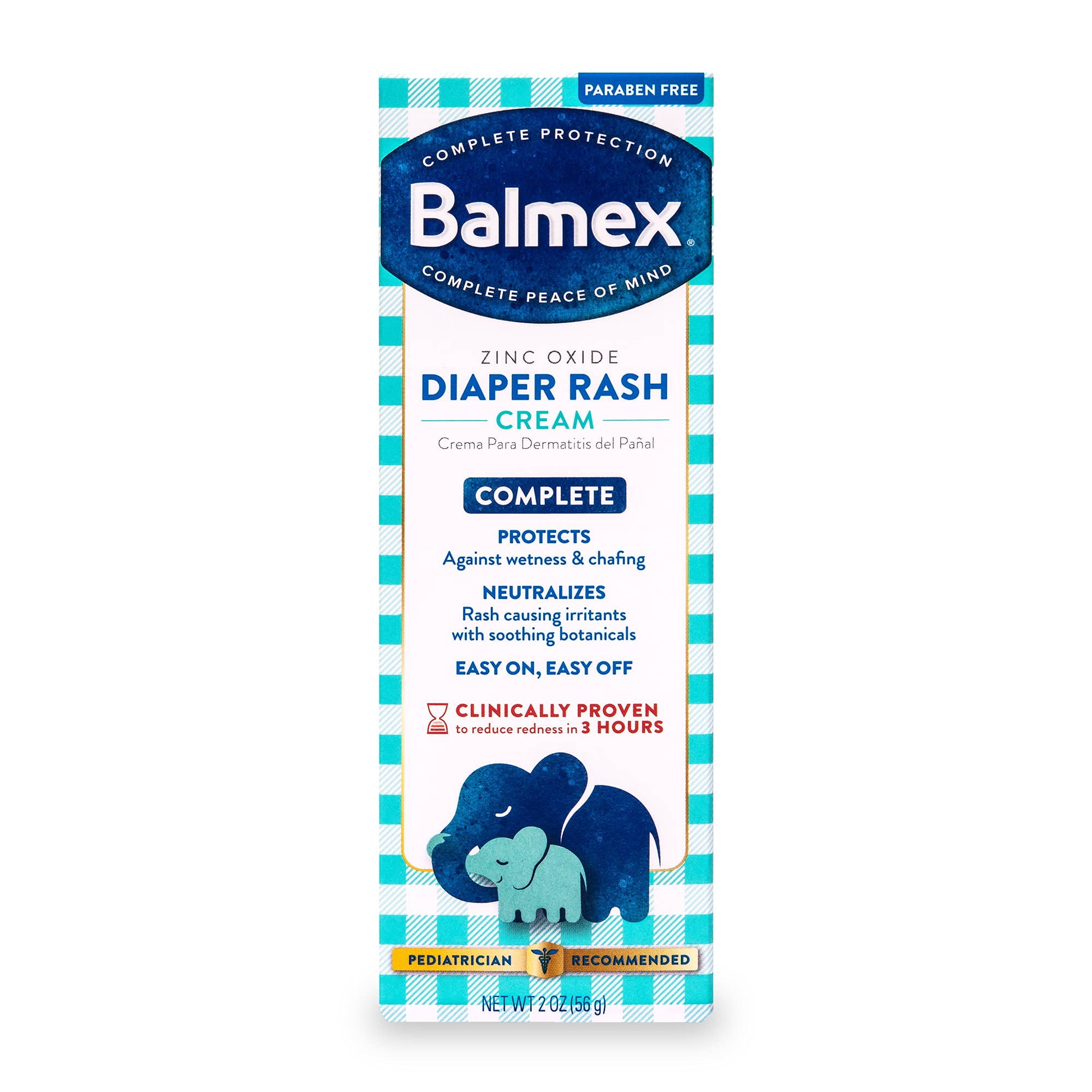 Balmex Complete Protection Baby Diaper Rash Cream with Zinc Oxide ...