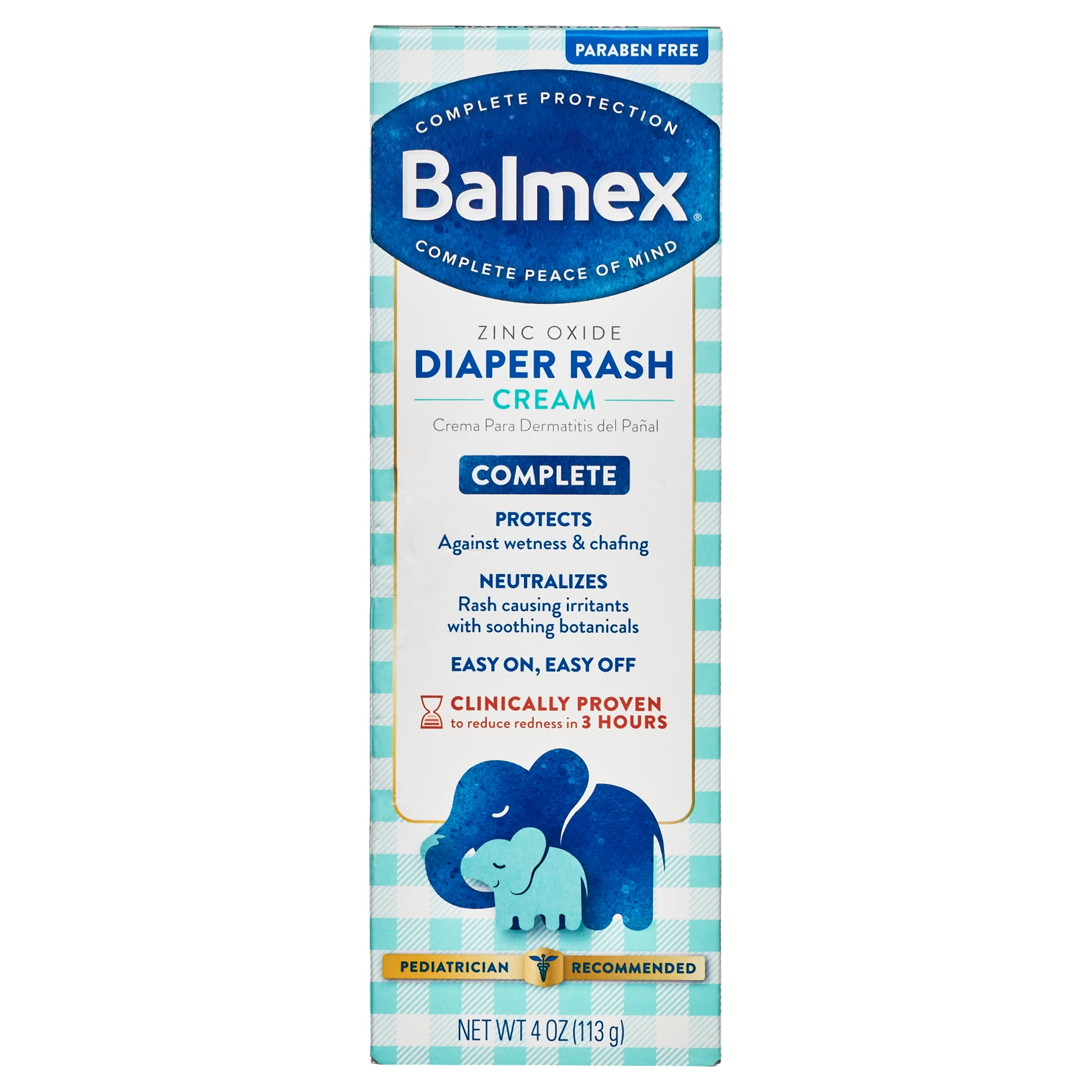 Balmex Complete Protection Baby Diaper Rash Cream with Zinc Oxide ...