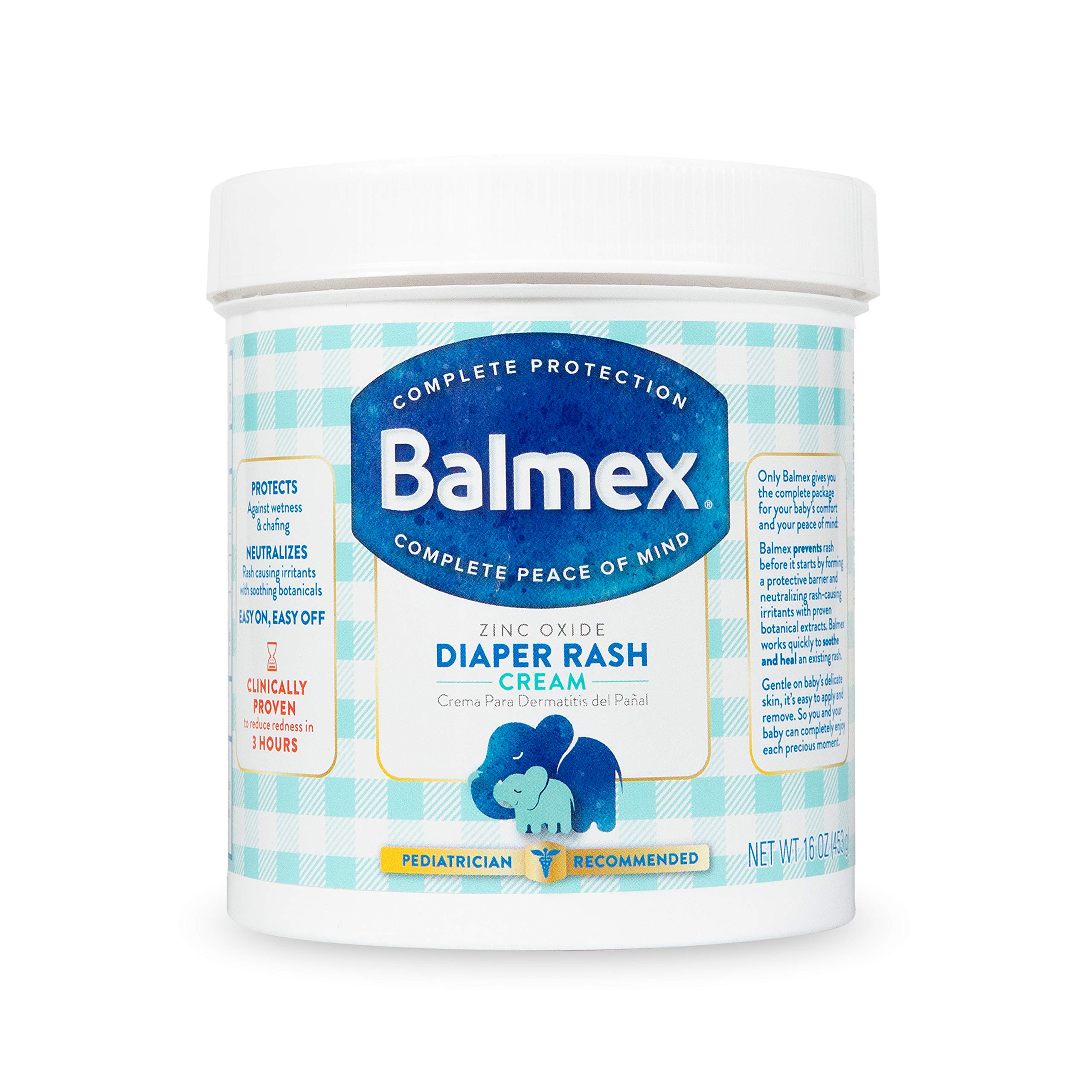 Balmex Complete Protection Daily Baby Diaper Rash Cream, Clinically ...