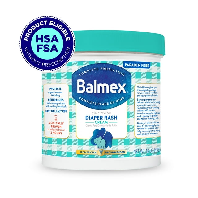 Balmex Complete Protection Diaper Rash Cream, 16 oz HSA/FSA Eligible ...