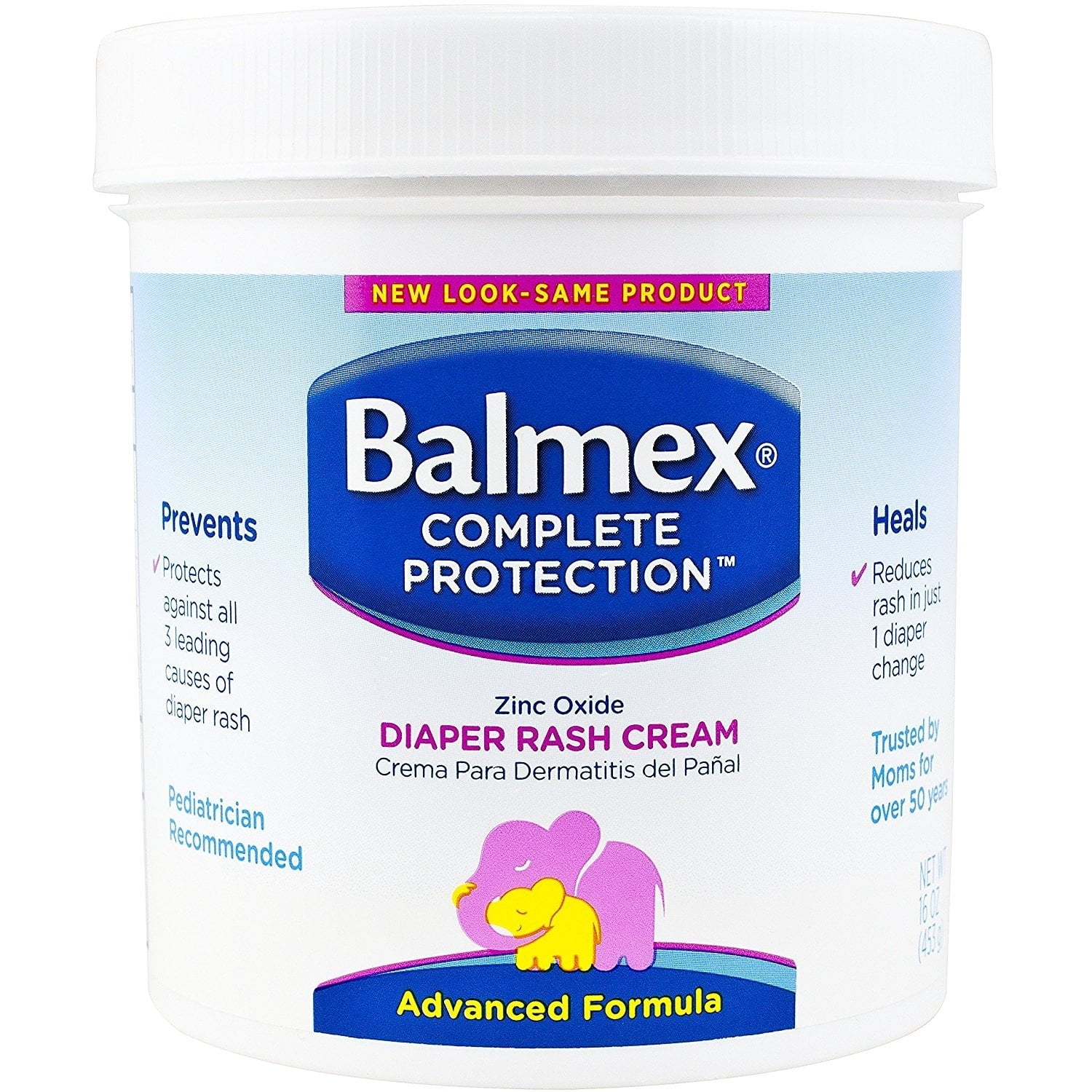 Balmex Diaper Rash Ointment with Zinc Oxide, Aloe & Vitamin E, 16 oz ...