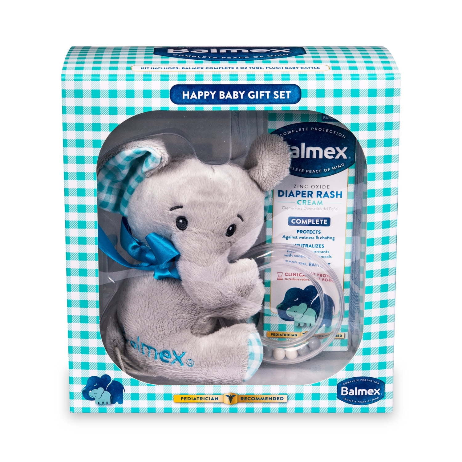 Balmex Happy Baby Gift Set with Rattle and Complete Protection Diaper ...