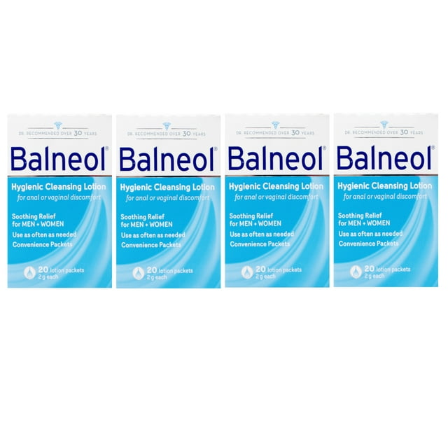 Balneol Hygienic Cleansing Lotion Packets 20 Each (Pack of 4) - Walmart.com