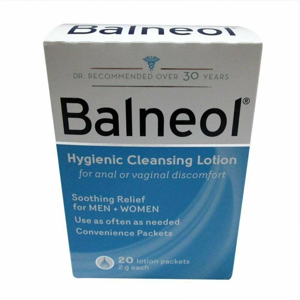 Balneol Hygienic Cleansing Lotion Packets Soothing Relief, 20 ct, 4 ...