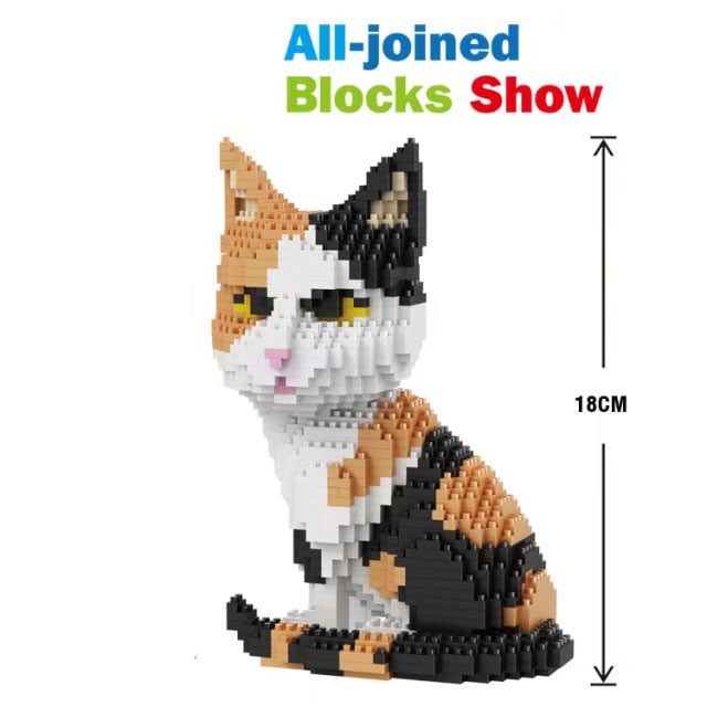 Balody Cat Block Animal World Persian Cat Tabby Kitten Pet 3D DIY Mini ...