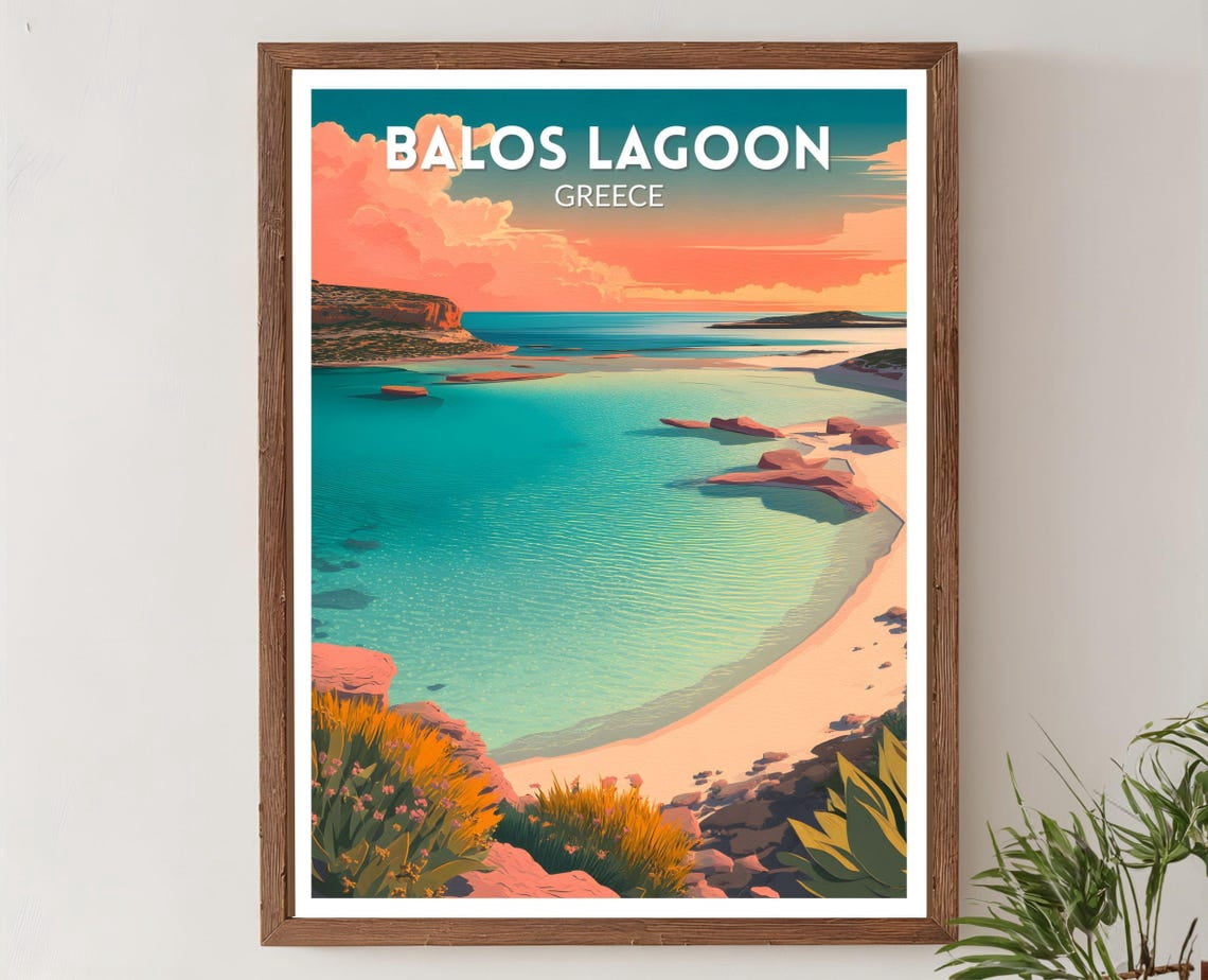 Balos Lagoon Greece Sunset Beach Romantic Mediterranean Coastal Travel ...