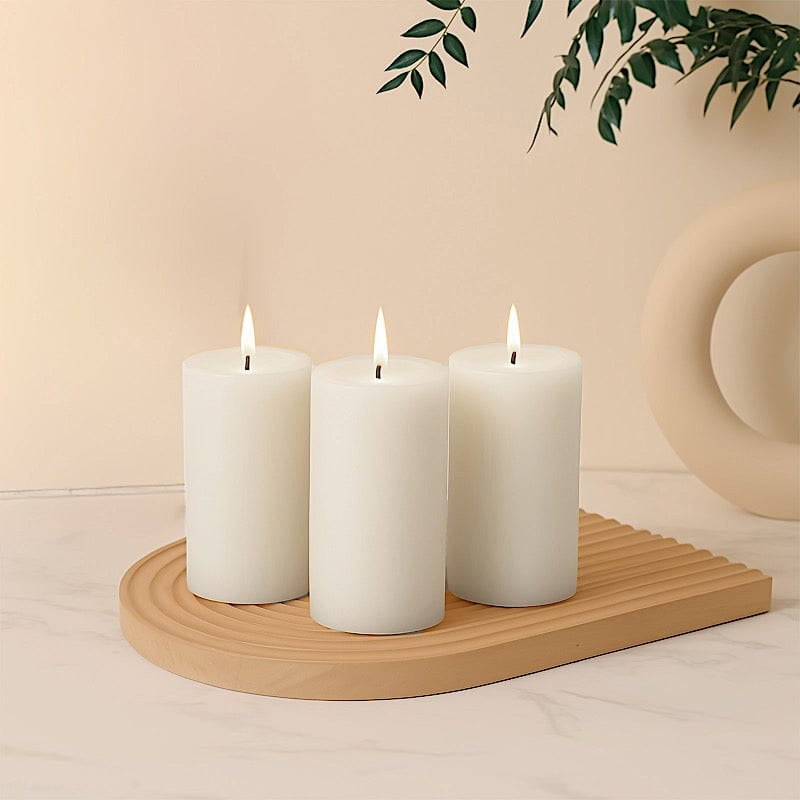 Balsa Circle 6 White 3x6 in Dripless Round Unscented Pillar Candles ...
