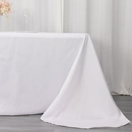 Efavormart 90x132" WHITE Wholesale Rectangle Polyester Rectangle ...