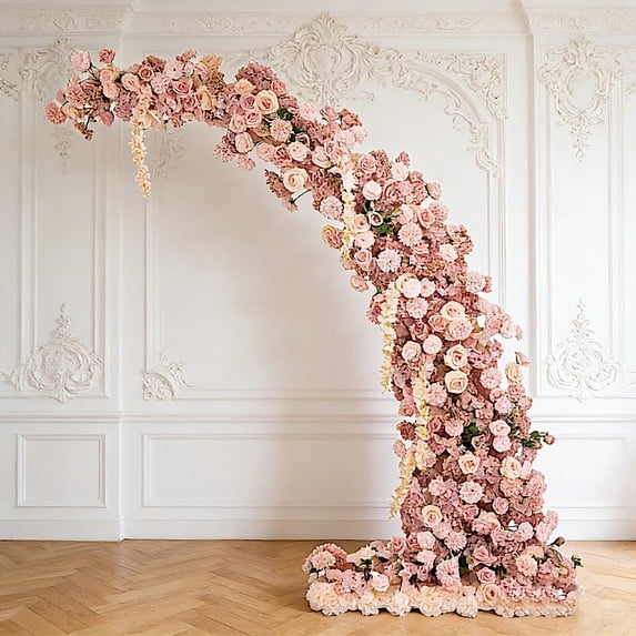 Balsa Circle Dusty Rose 8 feet with Roses, Hydrangeas and ...