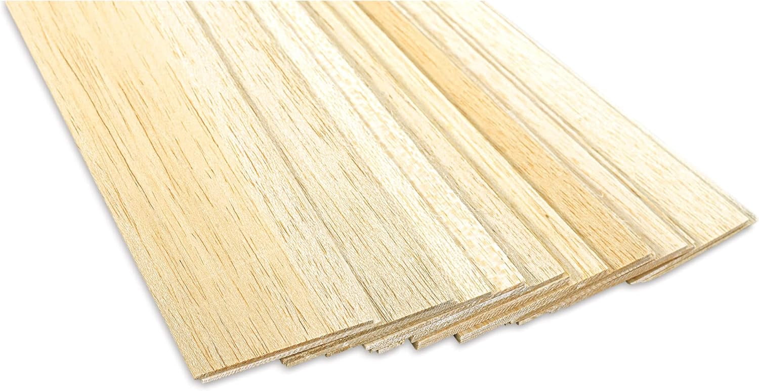 Balsa Wood 3/32 X 3 X 36in (10) - Quantity is Listed in Parenthesis in ...