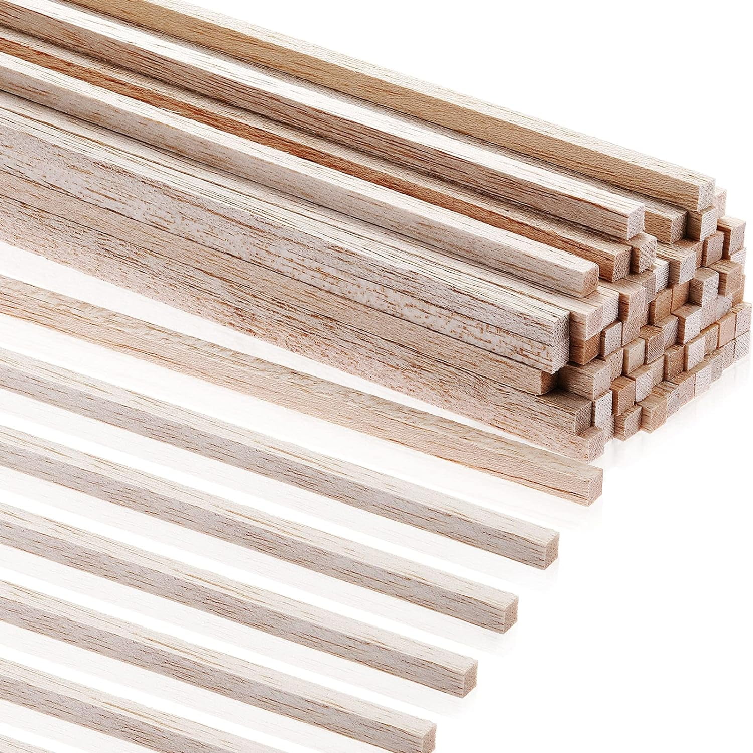 Balsa Wood Sticks 1/4 x 1/4 x 12 Inch Hardwood Square Dowels Rods ...