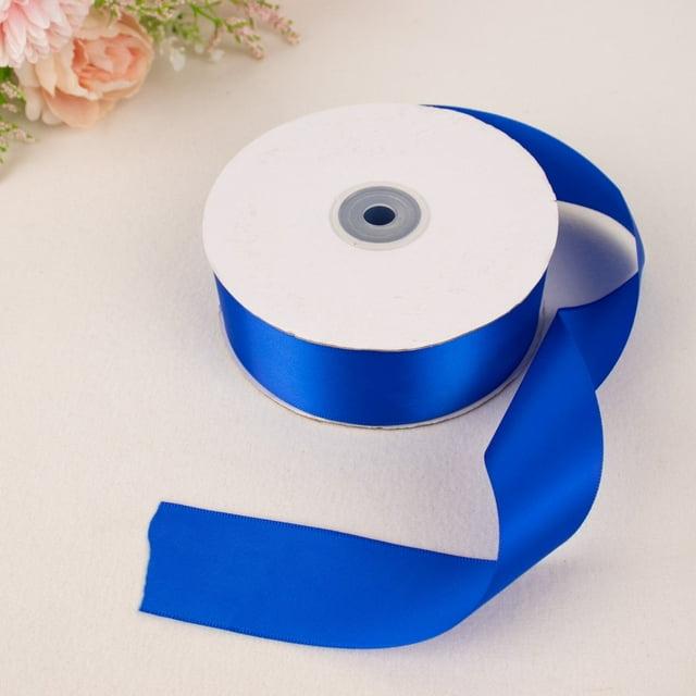 BalsaCircle 1.5" x 50 yards Royal Blue Shiny Single Side Satin Ribbon ...