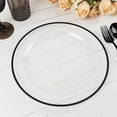 BalsaCircle 10 Clear 10" Disposable Round Plastic Dinner Plates Black ...