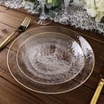 Balsa Circle 10 Clear 9" Round Hammered Plastic Plates, Gold Trim ...