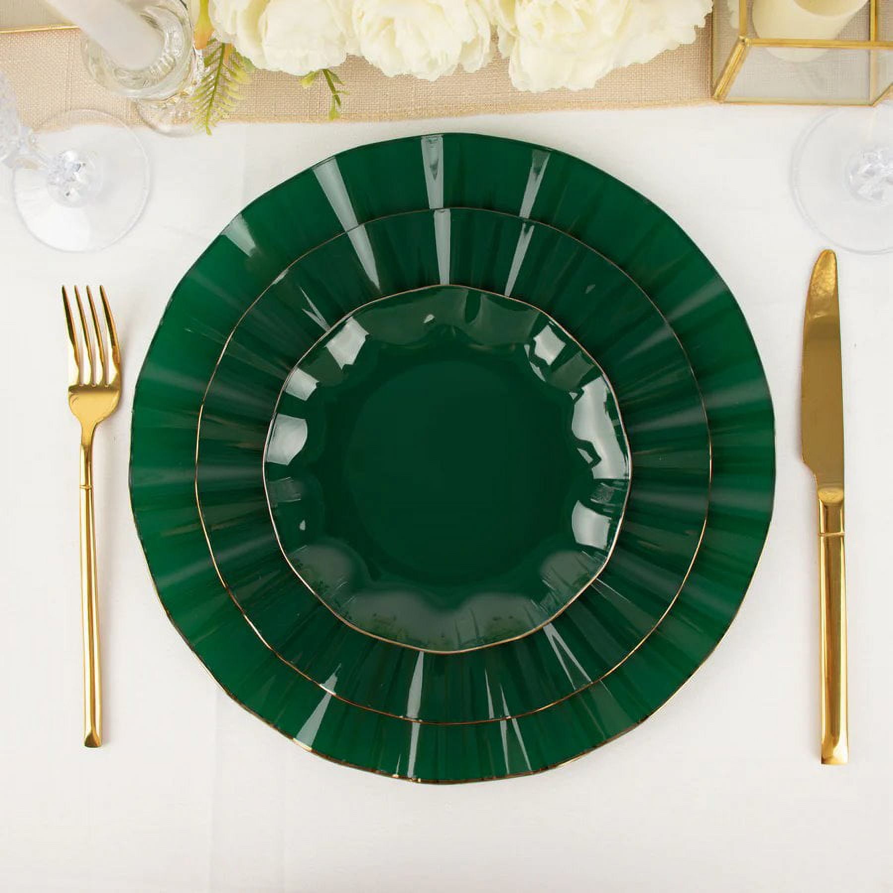 Balsa Circle 10 Hunter Green 6" Round Disposable Salad Dinner Plastic ...