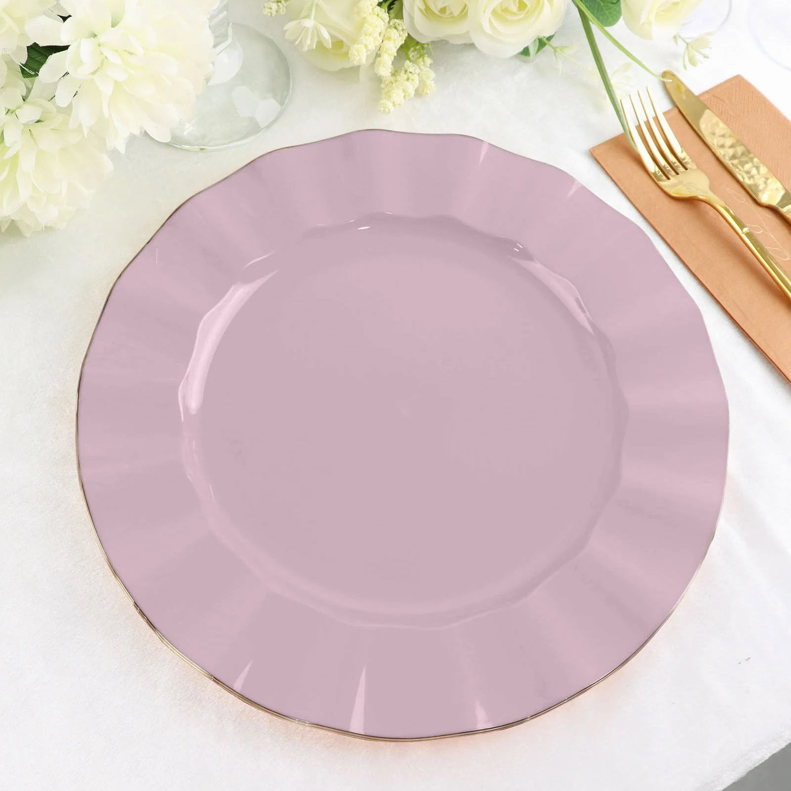 Balsa Circle 10 Lavender 11" Round Disposable Salad Dinner Plastic ...