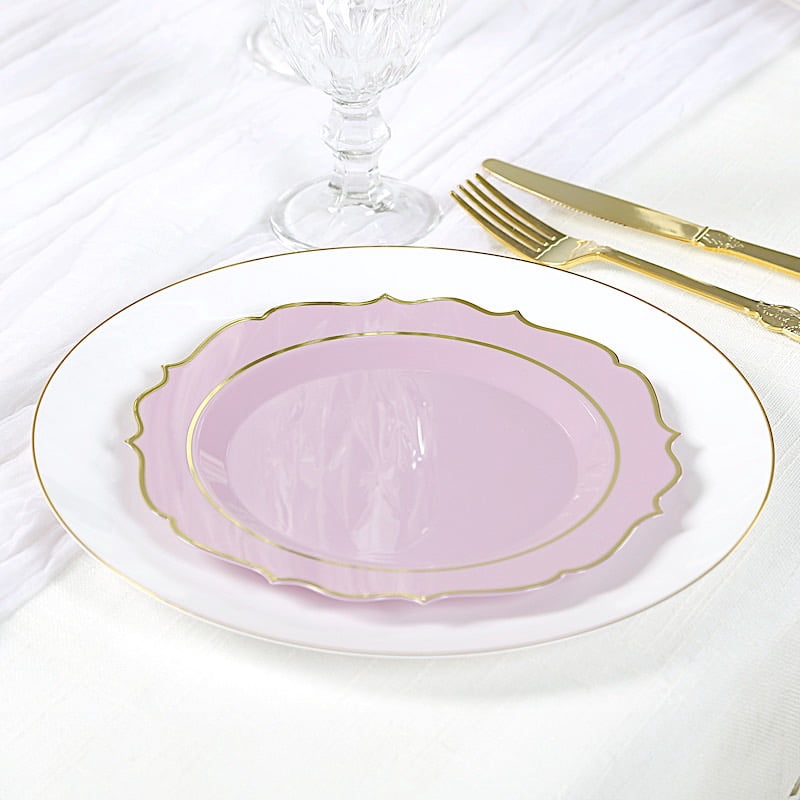 Balsa Circle 10 Lavender Lilac 8" Round Plastic Dessert Plates Blush ...