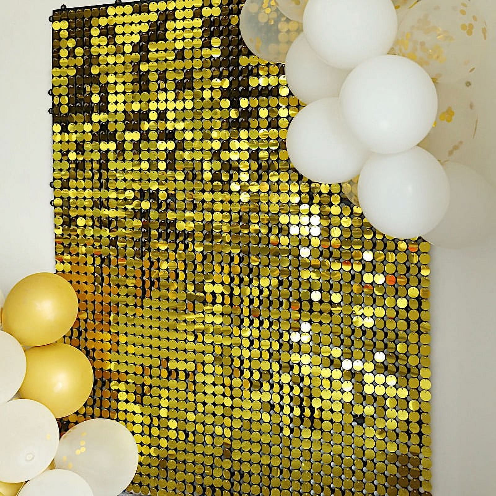 BalsaCircle 10 Panels Gold 12x12" Round Payette Sequin Wall Backdrop ...