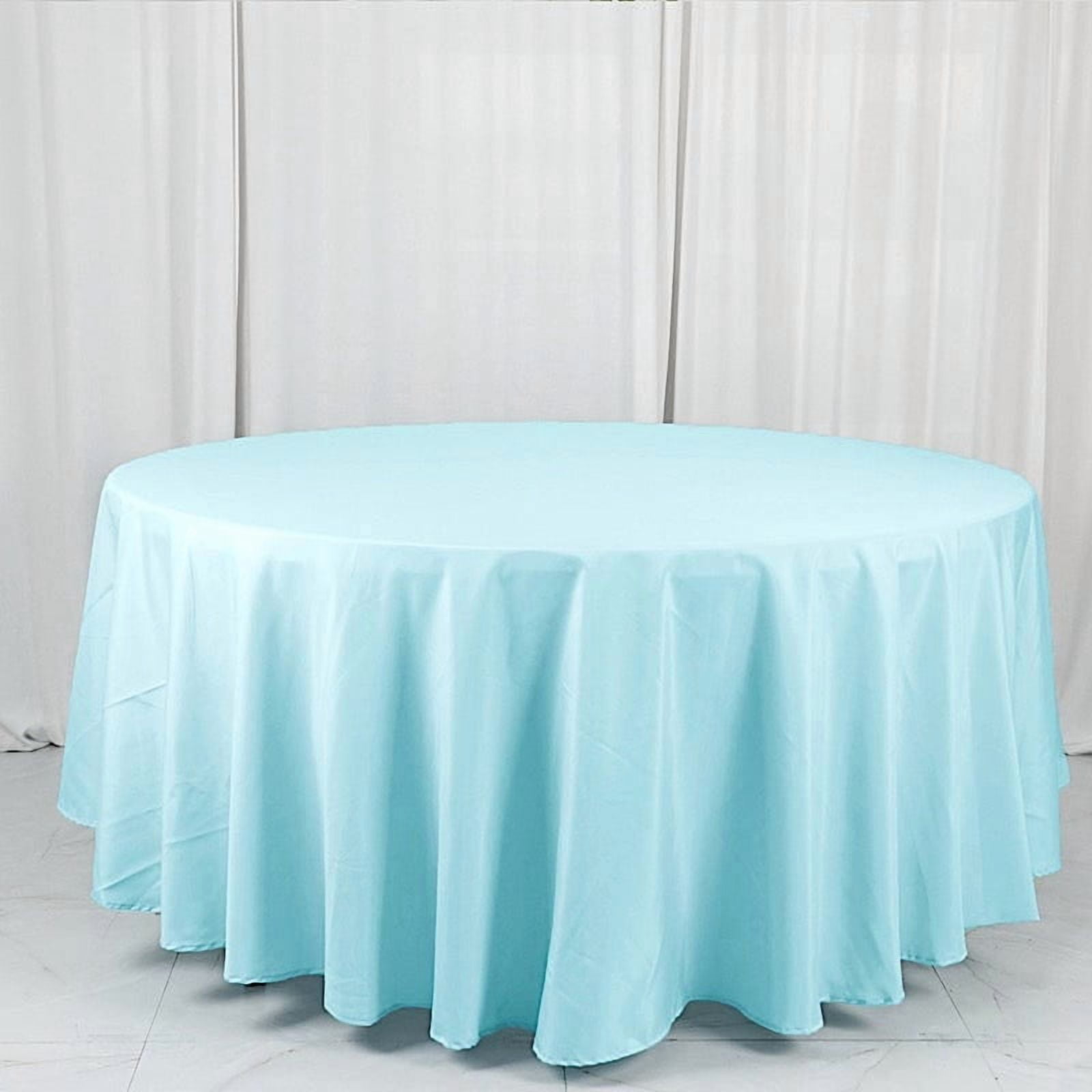 BalsaCircle 10 Pieces 108" Blue Round Polyester Tablecloths Fabric ...