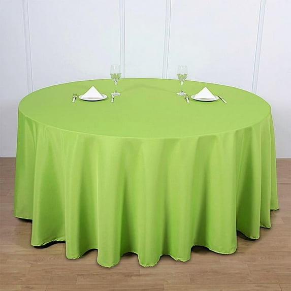 BalsaCircle 10 Pieces 120" Apple Green Round Polyester Tablecloths Linens Party Kitchen Dining ...