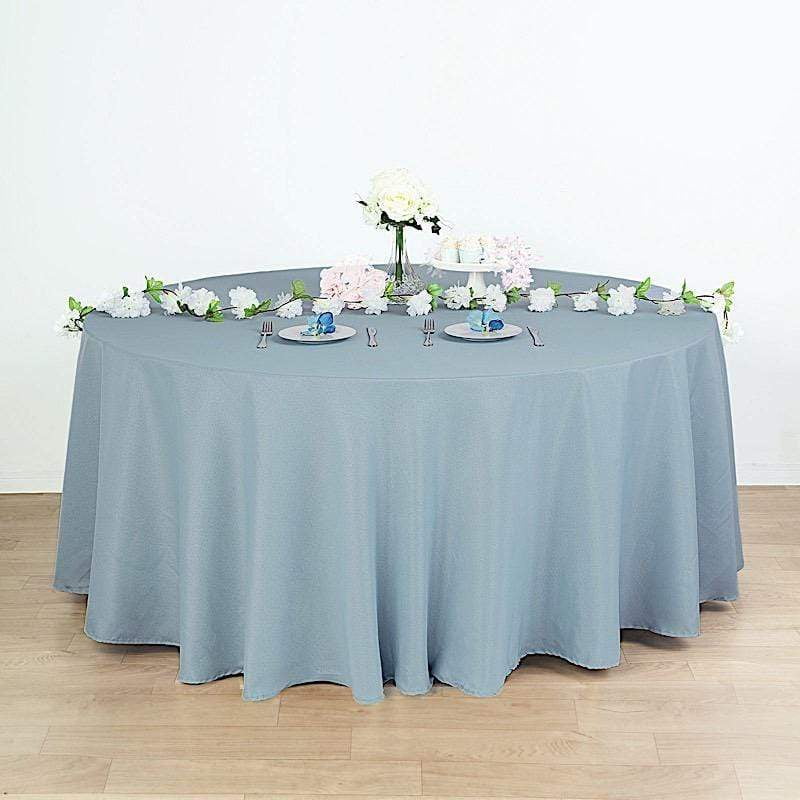 BalsaCircle 10 Pieces 120" Dusty Blue Round Polyester Tablecloths ...