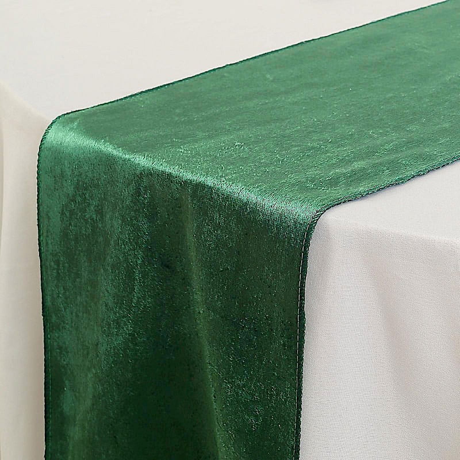 BalsaCircle 10 Pieces 12x107" Hunter Green Premium Velvet Table Runners ...