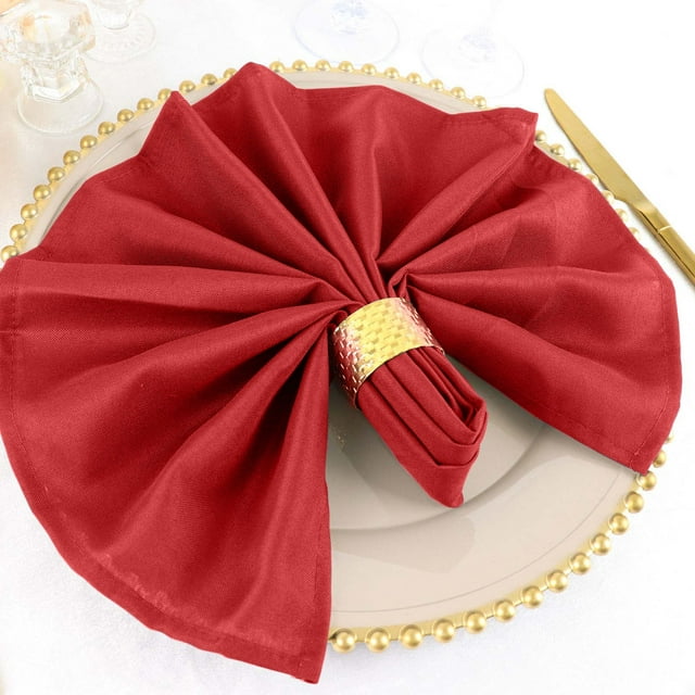 BalsaCircle 10 Pieces 20" Red Polyester Napkins Wedding Kitchen ...