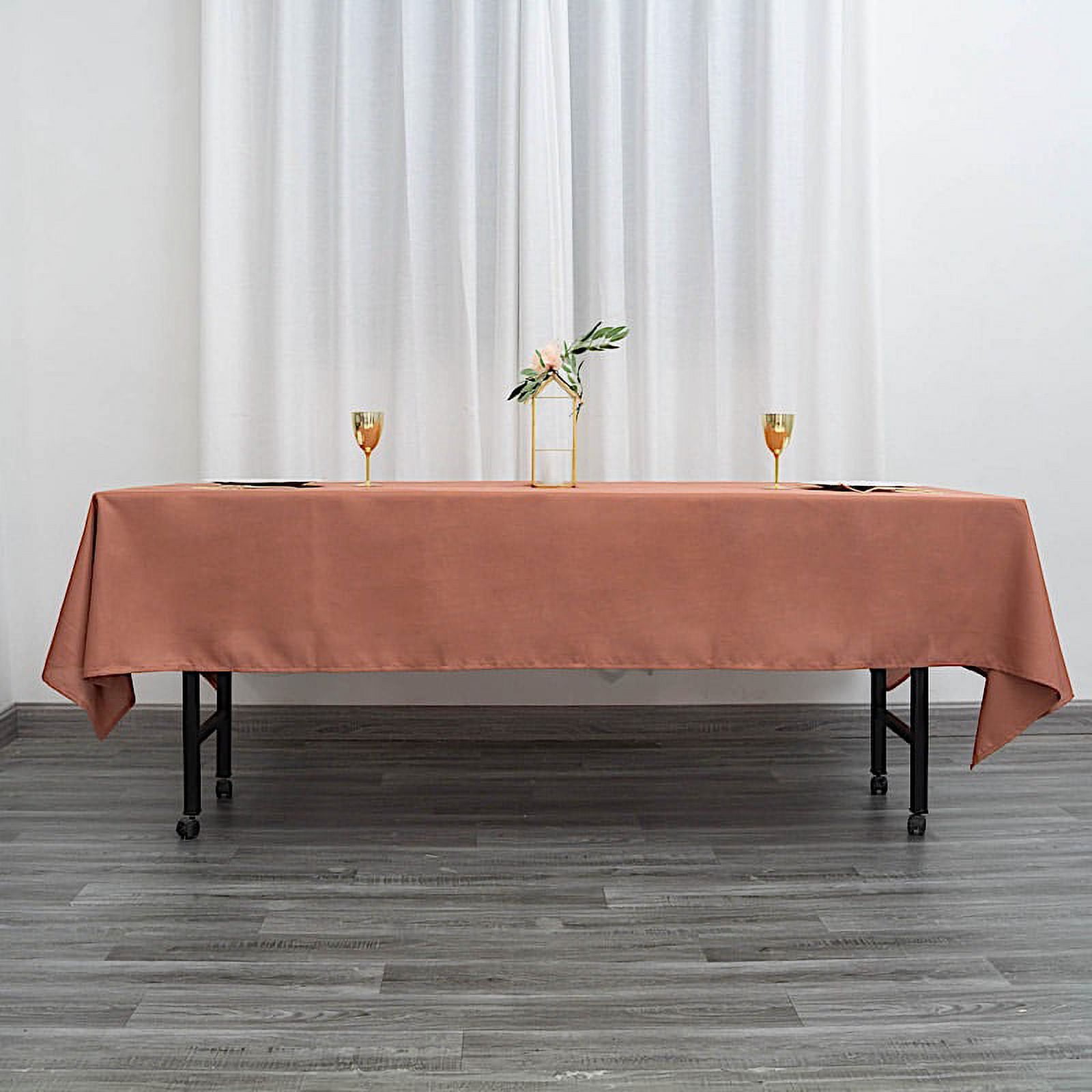 BalsaCircle 10 Pieces 60" x 102" Terracotta Rectangle Polyester ...