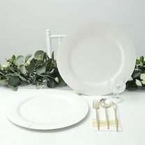 BalsaCircle 6 Green Round 13 in Disposable Paper Charger Plates Floral ...