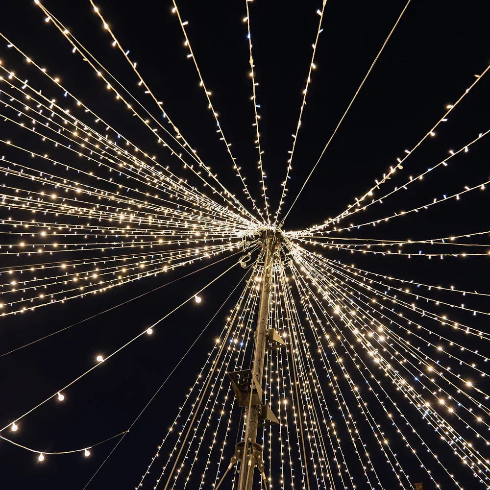 BalsaCircle 10 feet x 40 feet Warm White LED Curtain Fairy String ...
