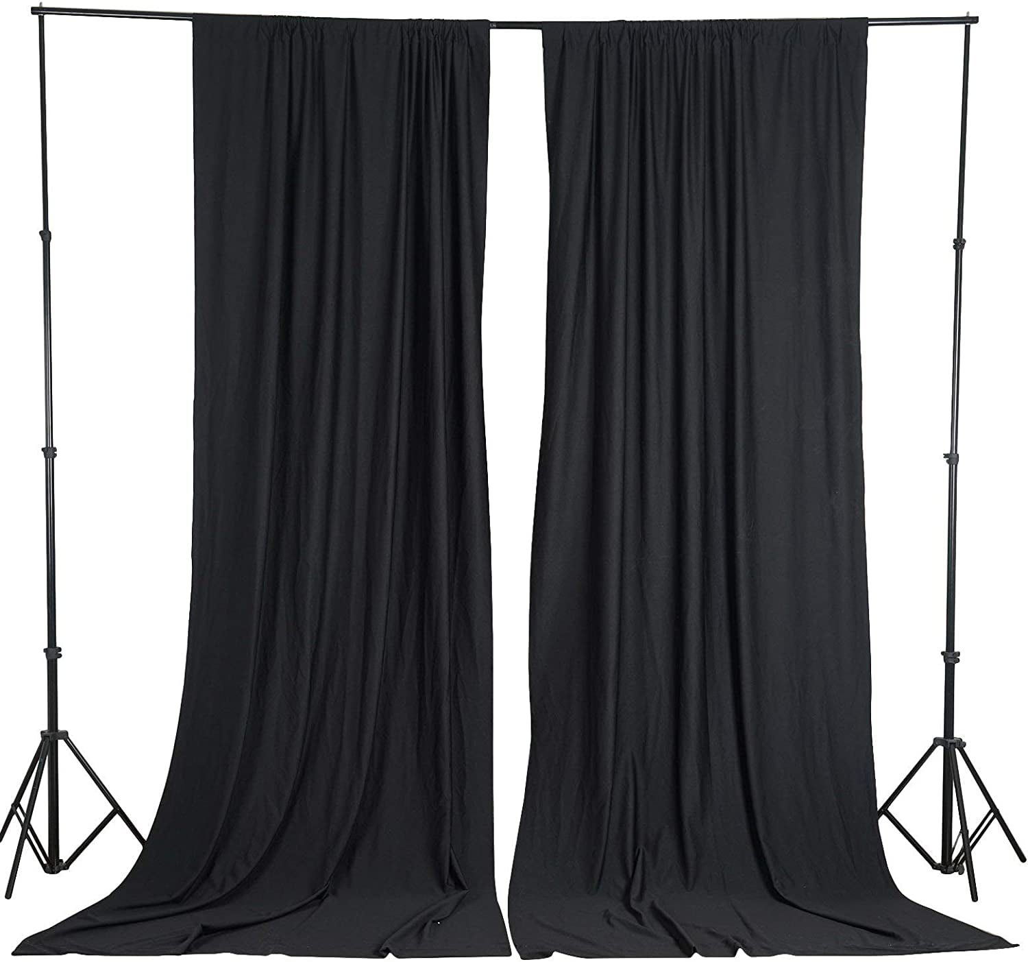 BalsaCircle 10 ft x 10 ft Black Polyester Photography Backdrop Drapes ...