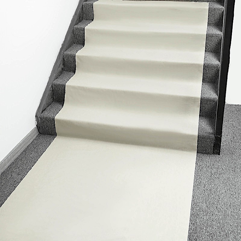 BalsaCircle 100 Feet Ivory PVC Aisle Solid Runner Runway Carpet Indoor ...