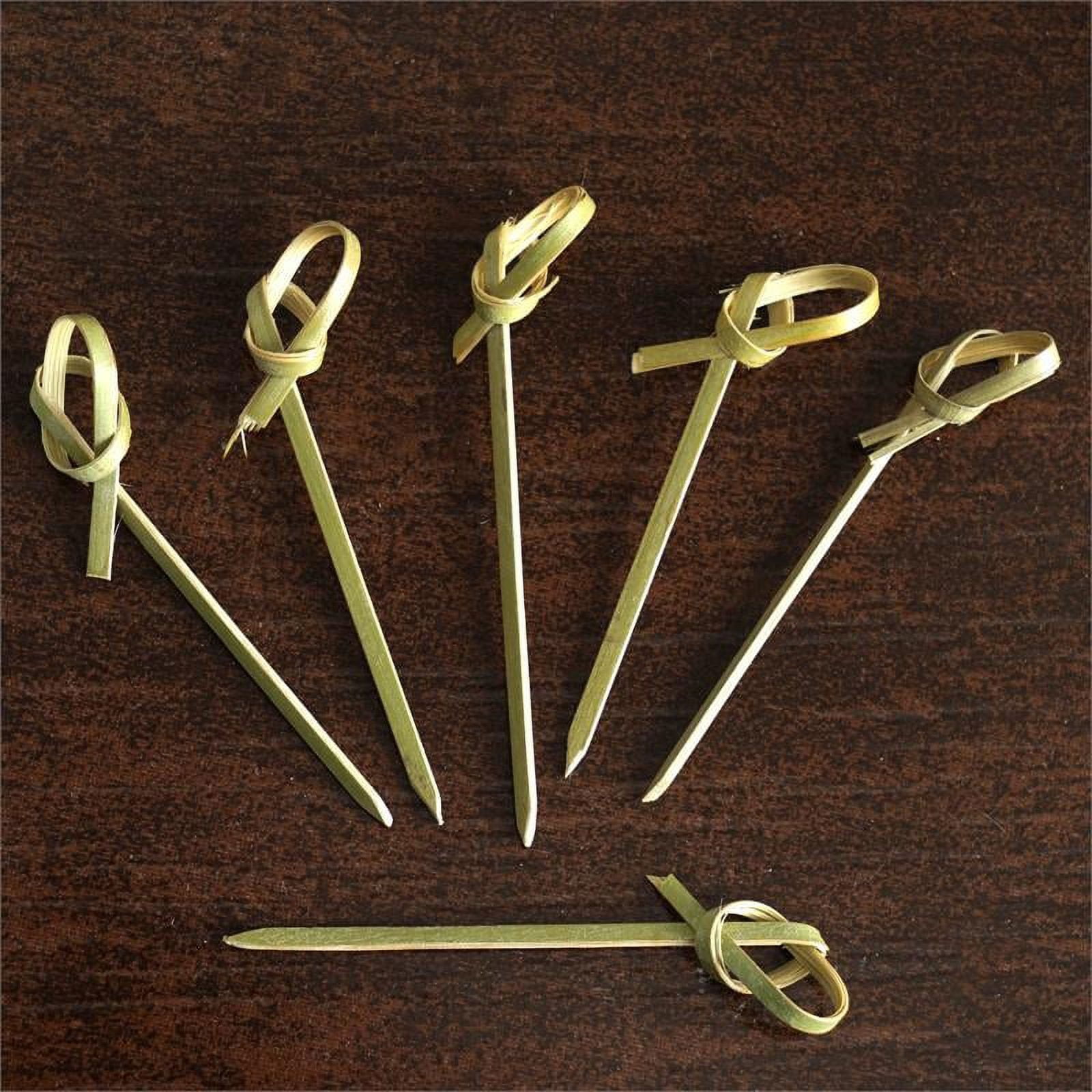 Balsa Circle 100 Natural 3" Disposable Bamboo Knotted Picks Eco ...