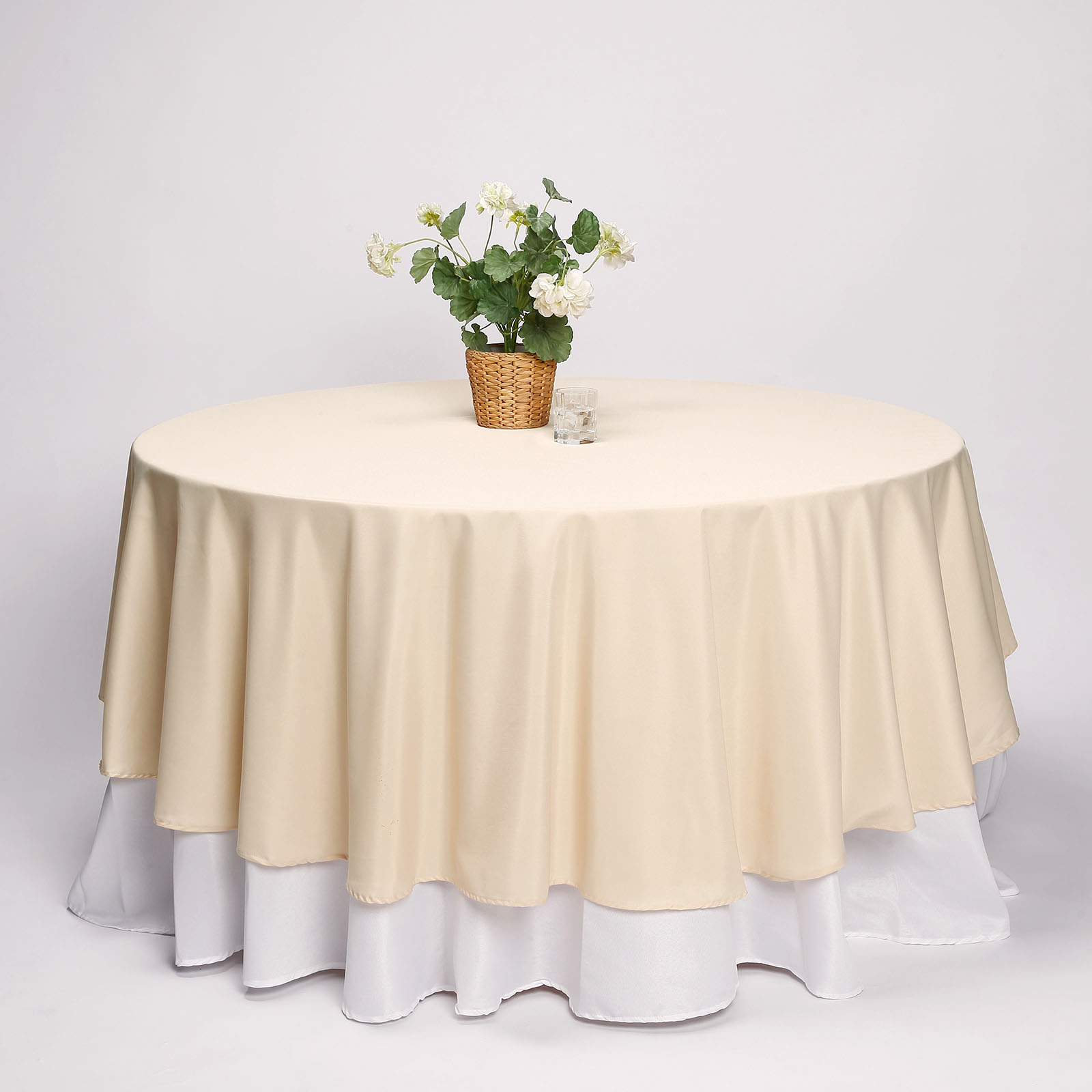BalsaCircle 108" Round Polyester Tablecloth Wedding Table Linens Sage ...