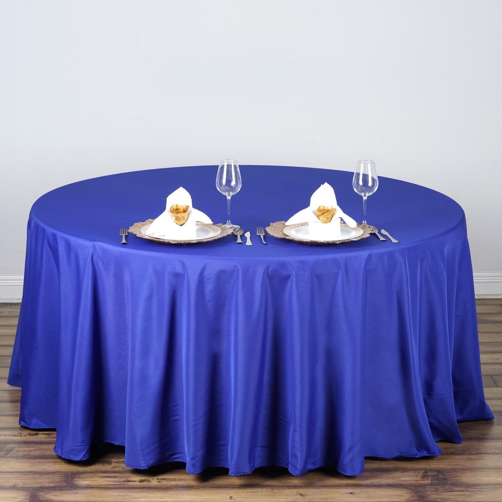 BalsaCircle 108" Round Polyester Tablecloth Wedding Table Linens Royal ...