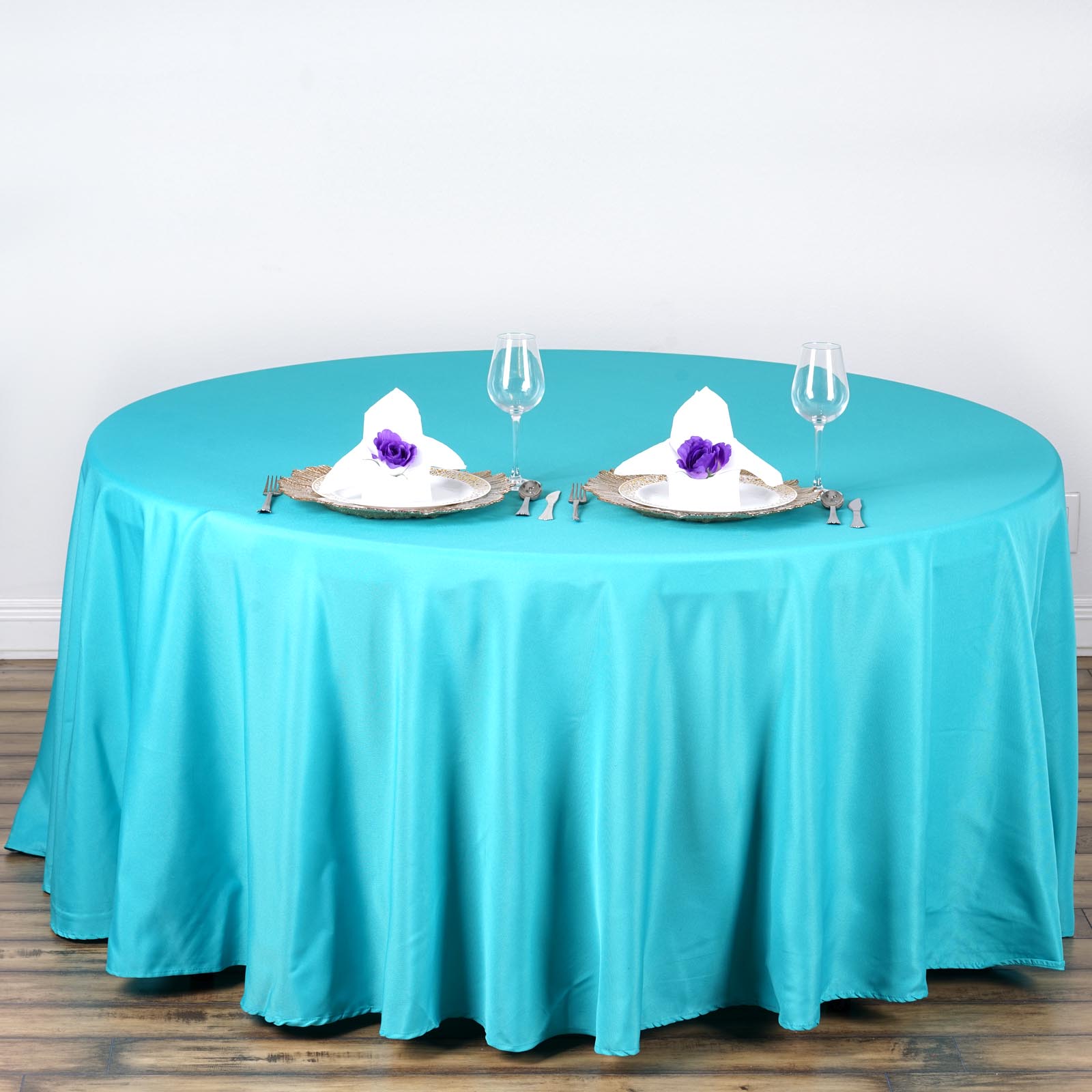 Turquoise Blue Octy Round Tablecloth Each - Walmart.com