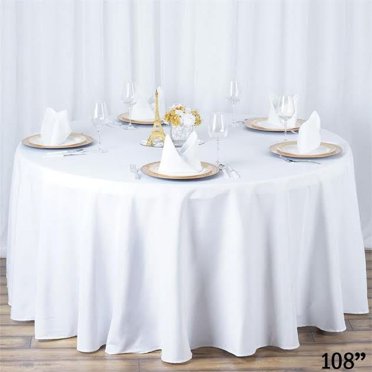 BalsaCircle 120" Royal Blue Round Polyester Tablecloth Wedding Table ...