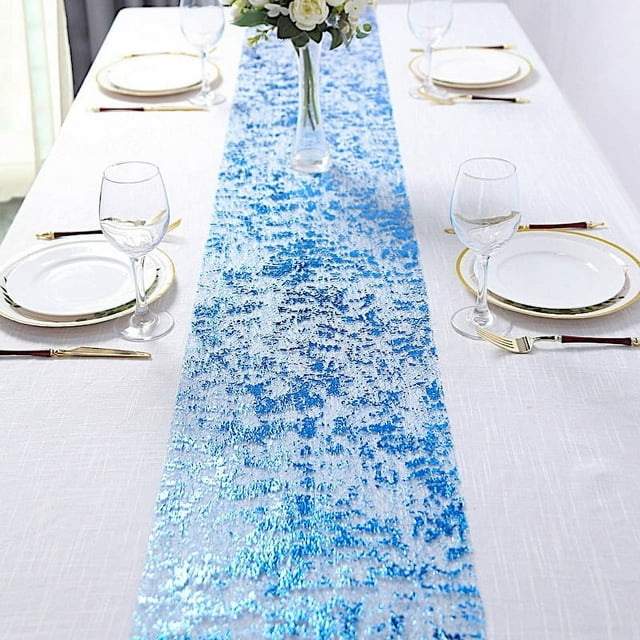 BalsaCircle 11x108" Gold Metallic Polyester Thin Mesh Table Runner ...