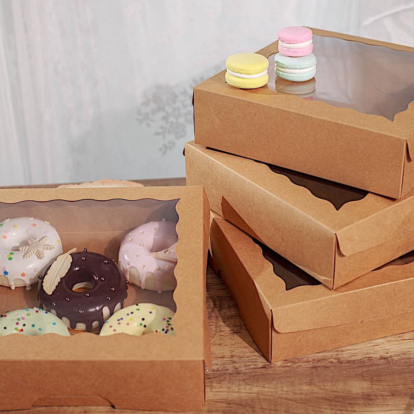 BalsaCircle 12 Brown 9" Disposable Bakery Cake Boxes Window Favor ...