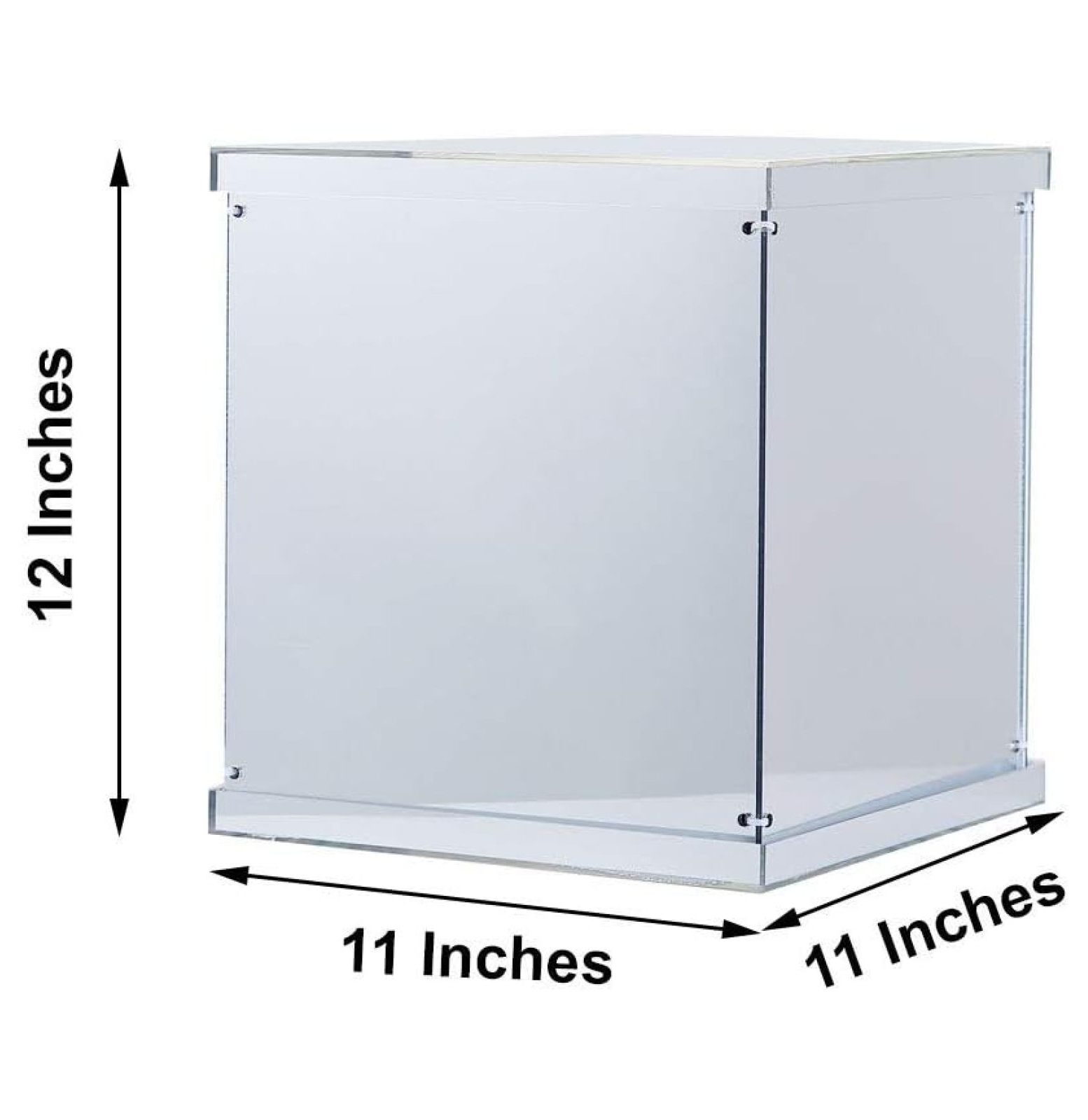 BalsaCircle 12-Inch tall Silver Mirror Display Box Holder Flower Riser ...