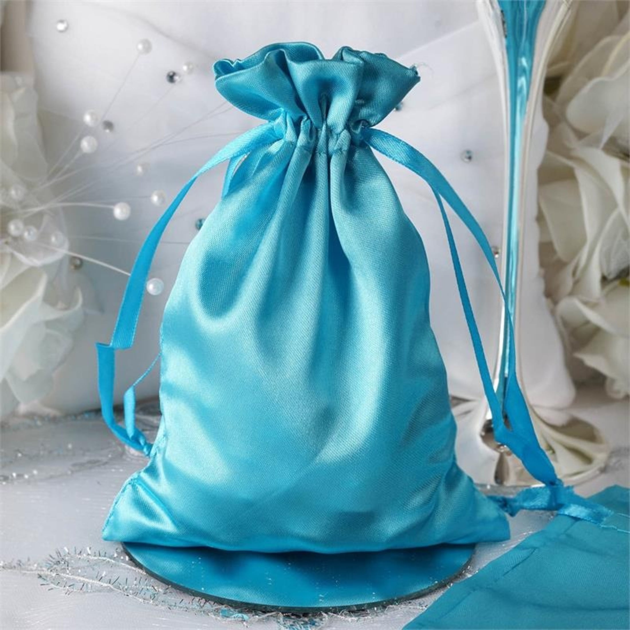 BalsaCircle 12 Pieces 5" x 7" Satin Favor Bags Wedding Party Favors ...