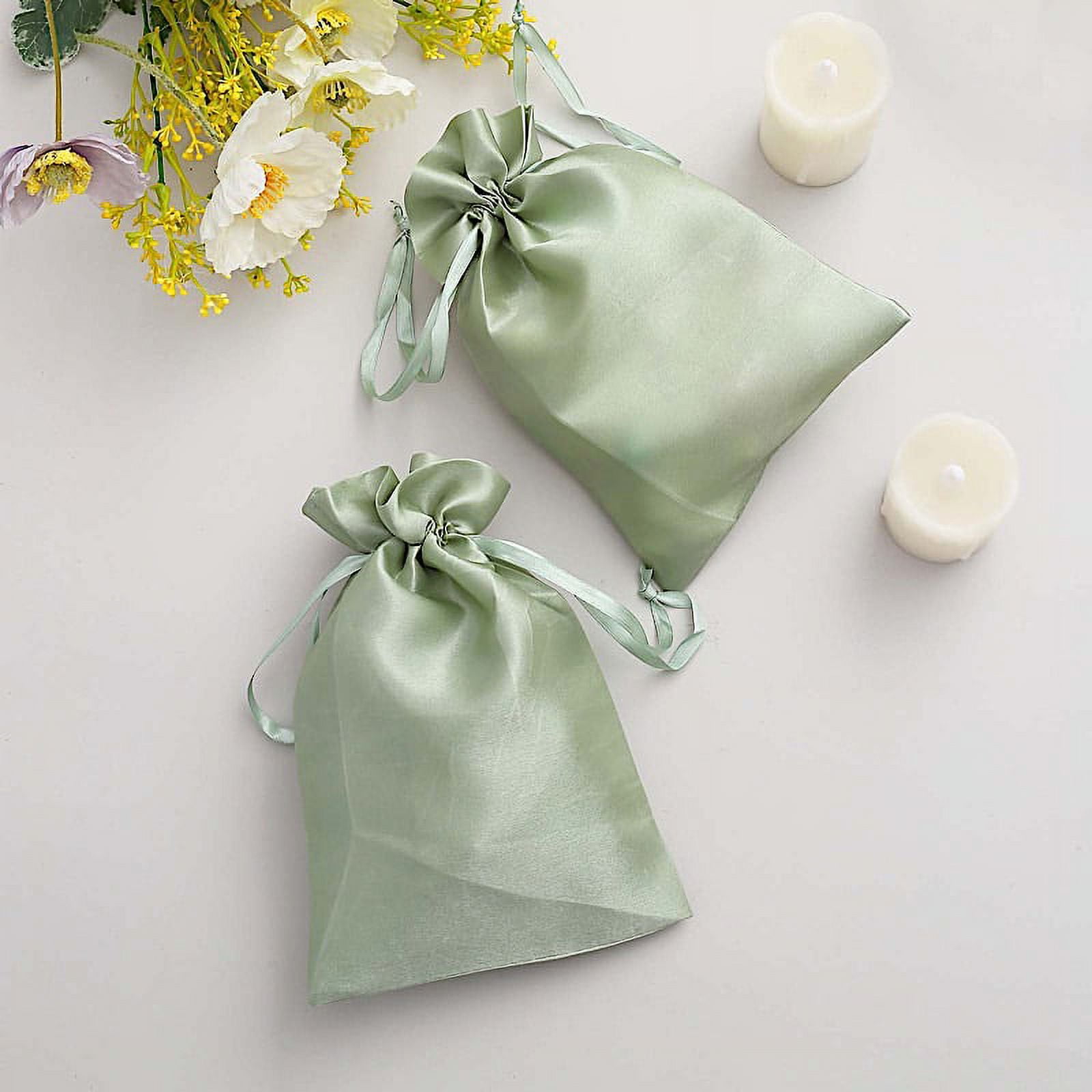 BalsaCircle 12 Pieces 6" x 9" Satin Favor Bags Wedding Party Favors ...