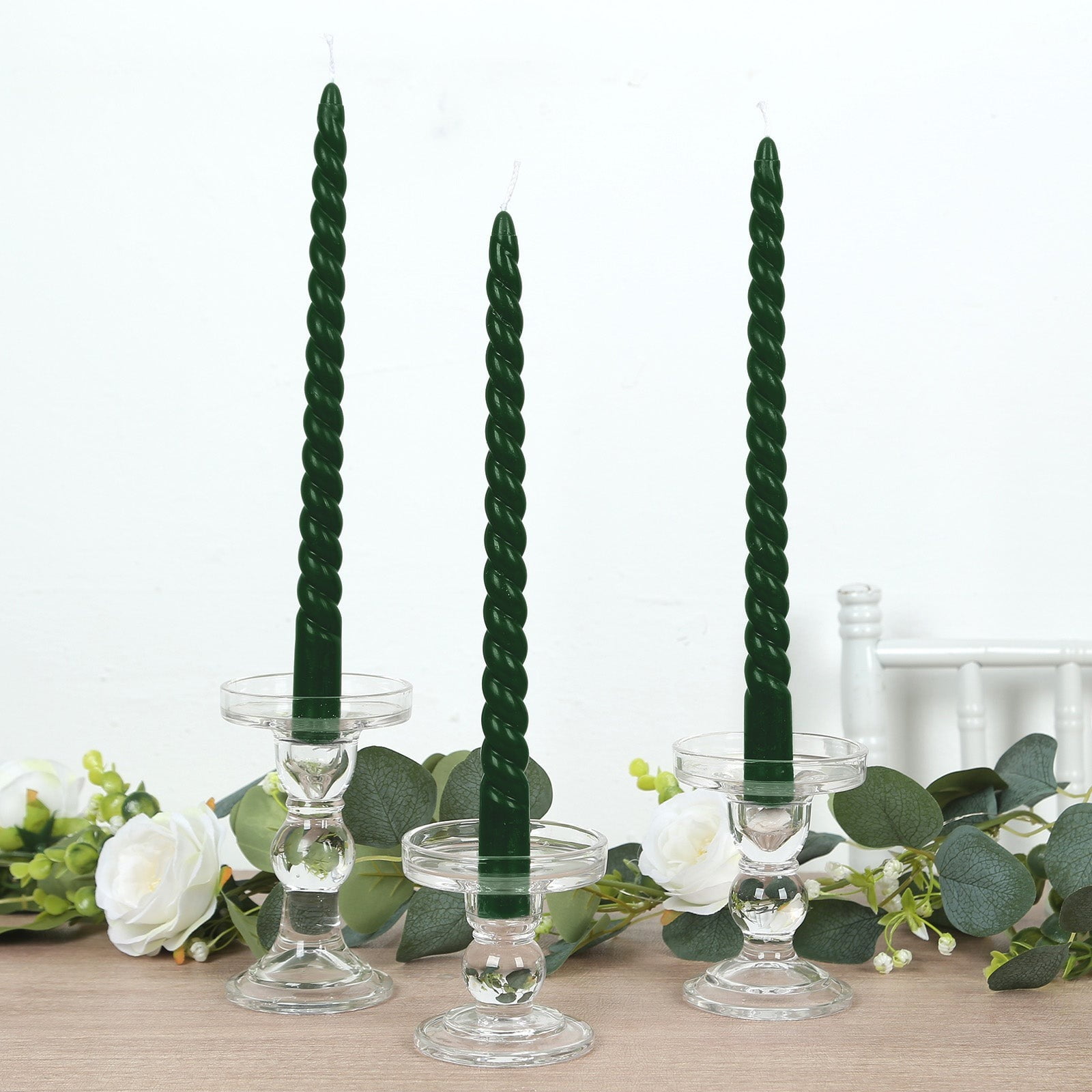 BalsaCircle 12 Unscented Hunter Green 11 in Long Spiral Premium Wax ...