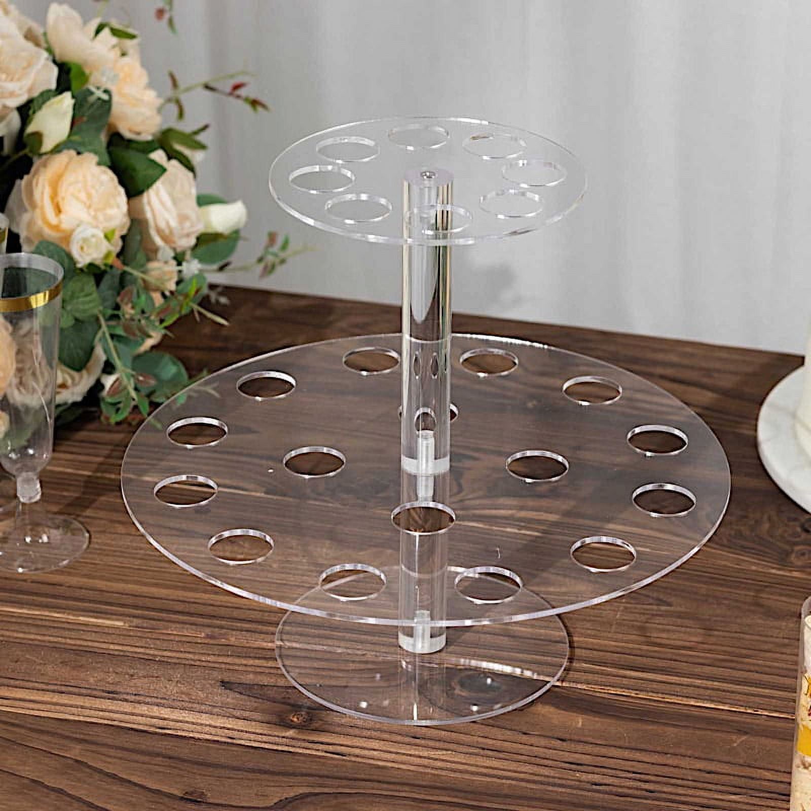 BalsaCircle 12 in Clear 2 Tier Acrylic Ice Cream Cone Holder Mini ...