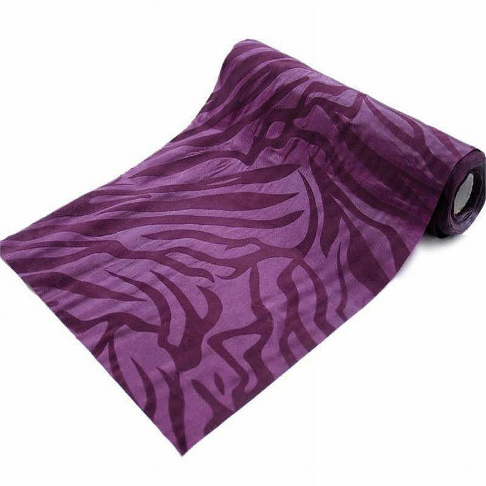 BalsaCircle 12" x 10 Yards Eggplant Purple Zebra Animal Safari Print ...