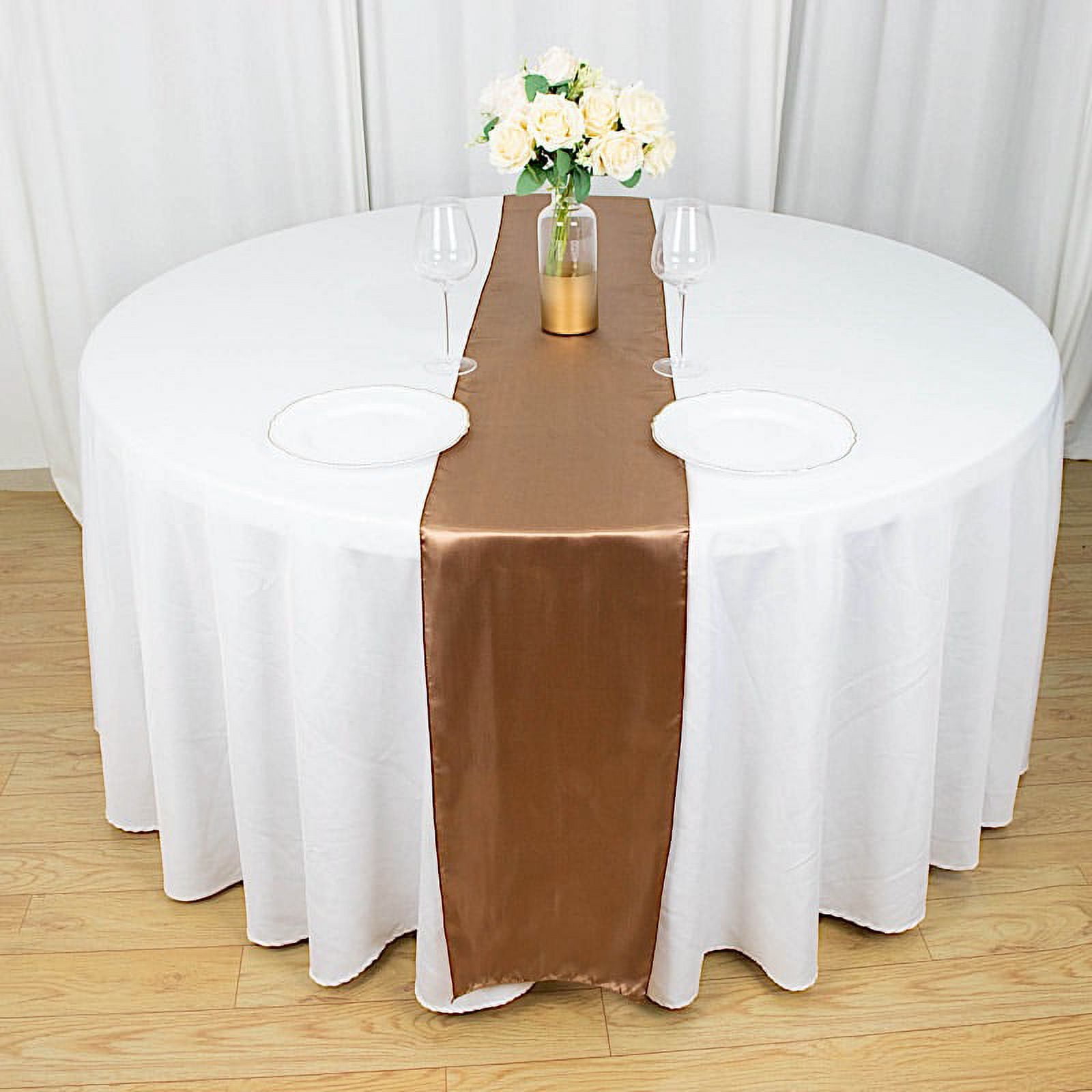 Balsa Circle 12 Pieces 12" x 108" Taupe Satin Table Runners Table Top ...