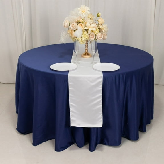BalsaCircle 12" x 108" White Polyester Table Runner for Wedding and ...