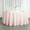 BalsaCircle 120" Round Polyester Tablecloth - Blush, Wedding, Reusable ...