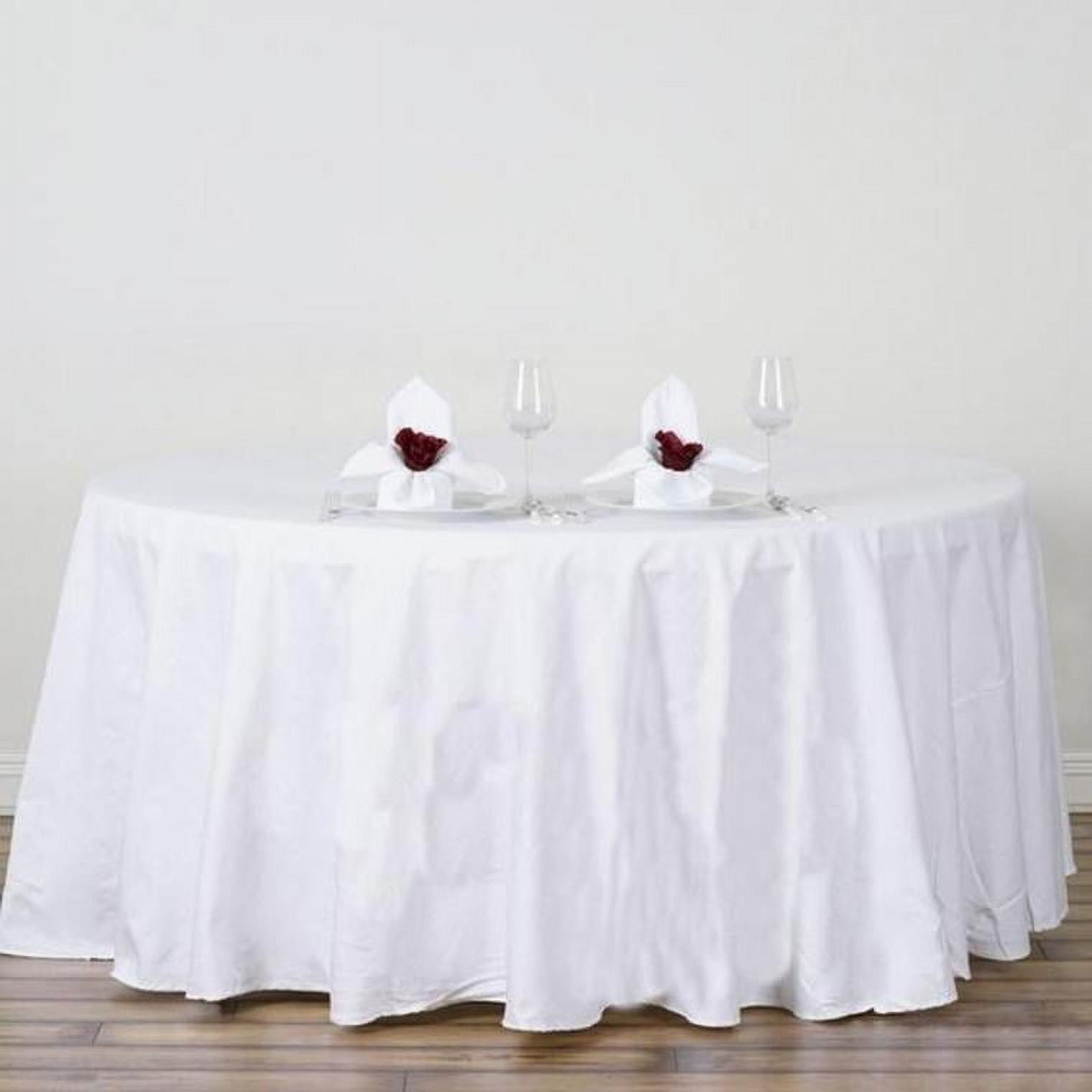 BalsaCircle 120" Round Cotton Tablecloths Wedding Linens White ...