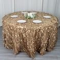 BalsaCircle 120" Taupe Leaf Petals Taffeta Round Tablecloth Reception ...